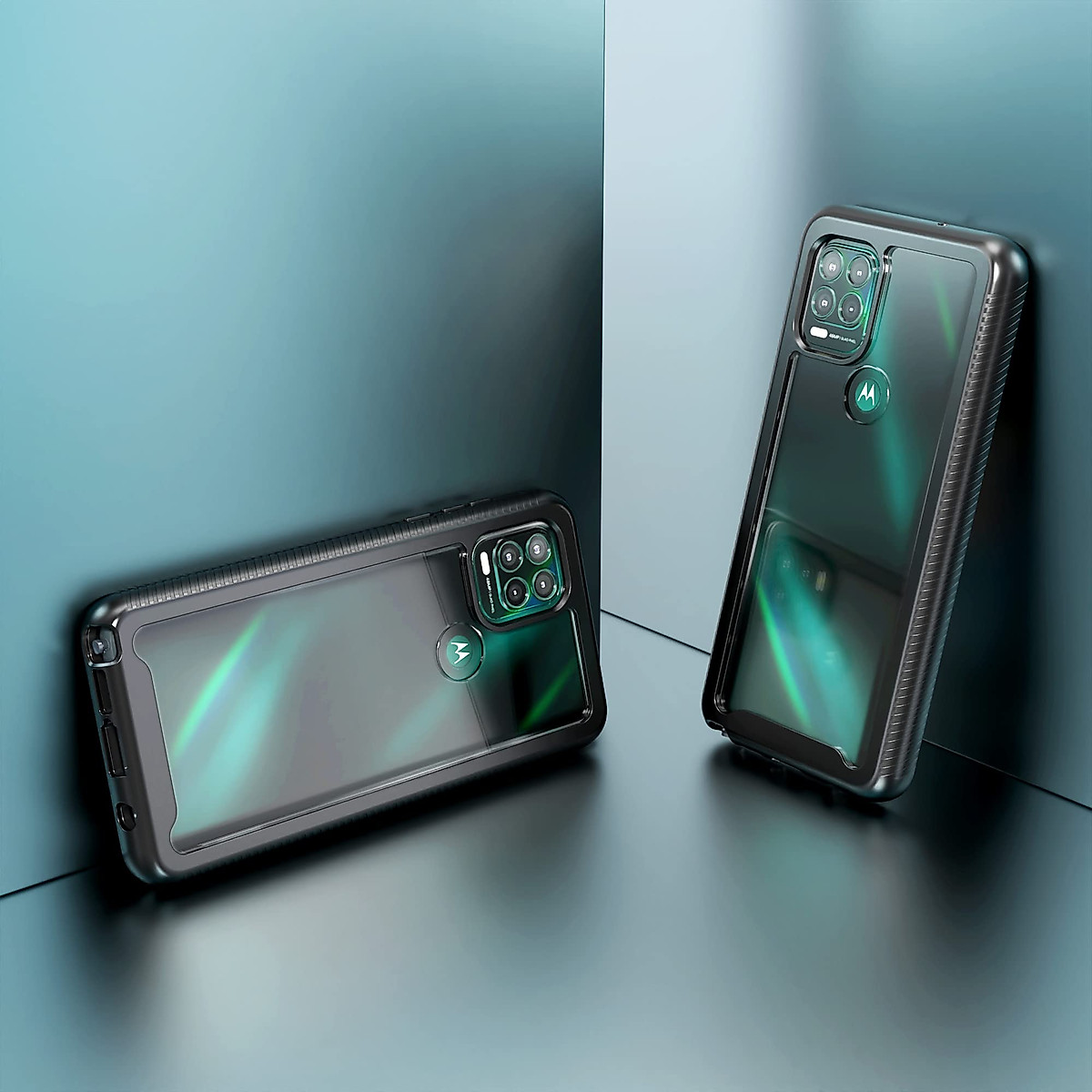 IDweel for Moto G Stylus 5G Case, Case for Motorola G Stylus 5G with Tempered Glass Screen Protector, Full-Body Slim Fit Shockproof Bumper Hybrid Clear Protective Phone Case for G Stylus 5G, Black