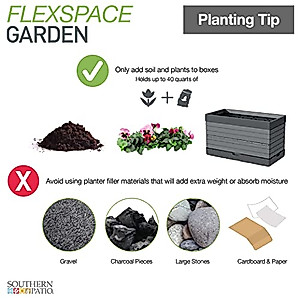 Southern Patio FlexSpace 5-pc. Modular Raised Garden with 3 Collapsible Planter Boxes & 2 Legs