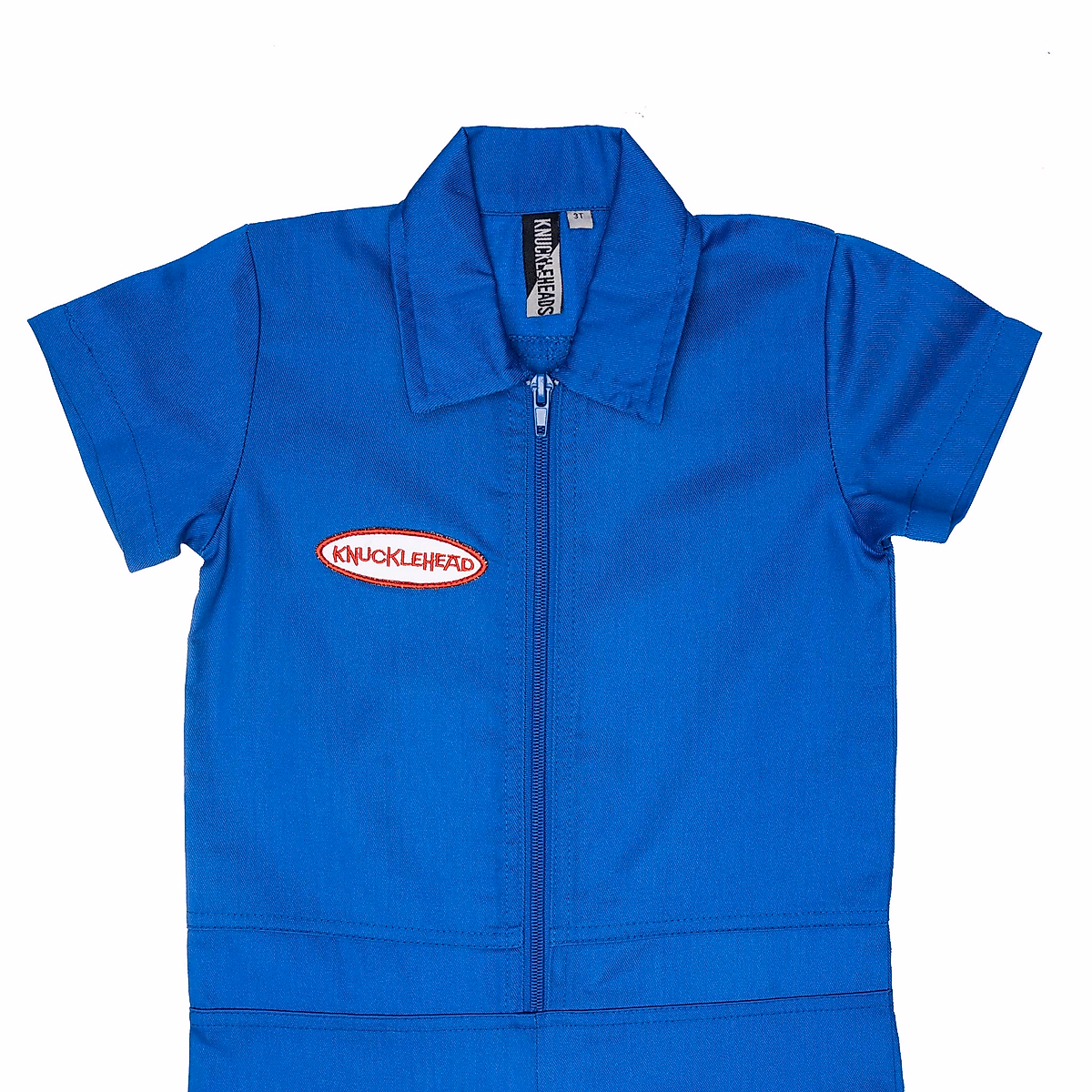 Born to Love Knuckleheads Kids Monkey Coverall Mechanic Photoshoot Overall for Boys & Girls Jumpsuit Baby Outfit (2T, Blue Boy)