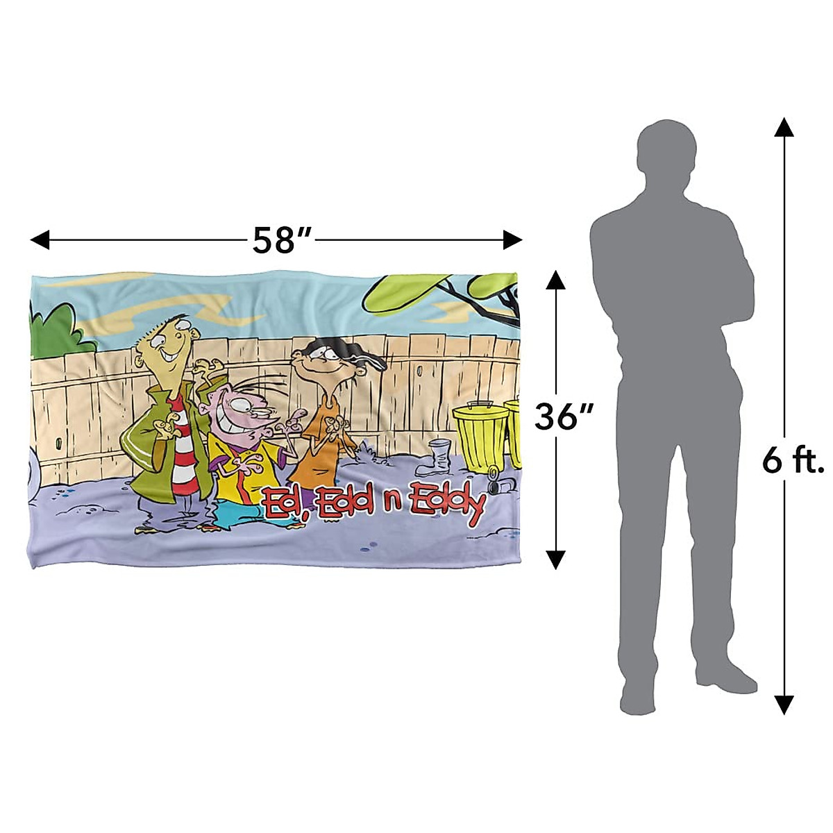 Trevco Ed EDD N Eddy Backyard Boys Silky Touch Super Soft Throw Blanket 36" x 58"
