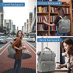 Focdod Laptop Backpack for Women Travel Backpack Nurse Bags for Work 15.6 Inch Computer Daypack Waterproof Backpack with USB Charger for College Teacher Business