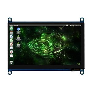 XYGStudy for Raspberry Pi Jetson Nano 7inch QLED Quantum Dot Display Capacitive Touch Screen 1024×600 LCD, G+G Toughened Glass Panel Supports Various Devices & Systems