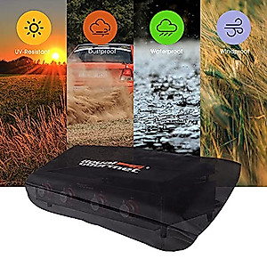 Creole Feast CR4002T 40-Inch Premium Oxford Griddle, Heavy-Duty Waterproof BBQ Cover for Weather Protection, Black