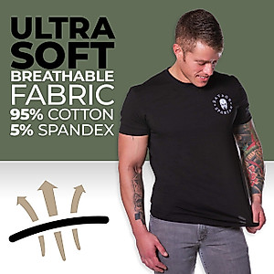 Savage Spartan Muscle T-Shirt for Men - American Warrior Helmet Athletic Fit Tee (X-Large, Black)