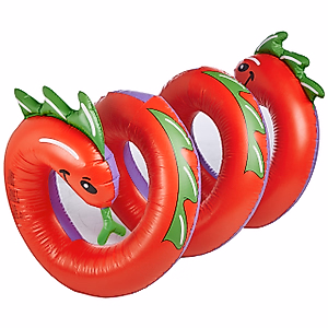 Swimline Inflatable Two-Headed Curley Serpent Pool Float, Purple/Green, 8", Model Number: 9087