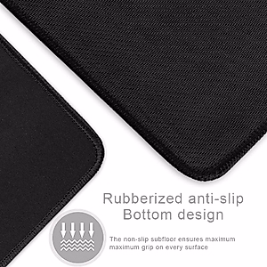 Cmhoo XXL Professional Large Mouse Pad & Computer Game Mouse Mat (35.4x15.7x0.12IN, 90x40 Black)
