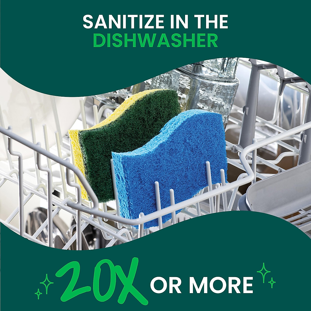 Scotch-Brite Heavy Duty Scrub Sponges, For Washing Dishes and Cleaning Kitchen, 9 Scrub Sponges