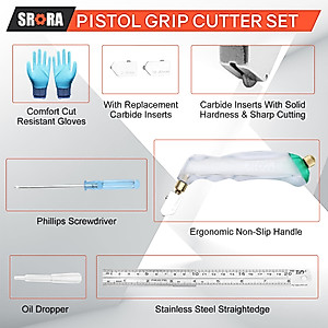 SOROA 21PCS Heavey Duty Mosaic Glass running pliers Kits-Include Mosaic Wheeled Glass Nipper with Replacement Glass Running Pliers-Breaker Grozer Plier with Oil Feed Stained Glass Cutter Tool Set