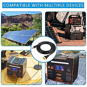 GINTOOYUN DC 8mm to XT60 Power Cable, 5Ft DC7909 7.9mm x 5.5mm Male to XT-60 Male Adapter Cord for for Solar Panels Portable Power Station 14AWG 1.5m