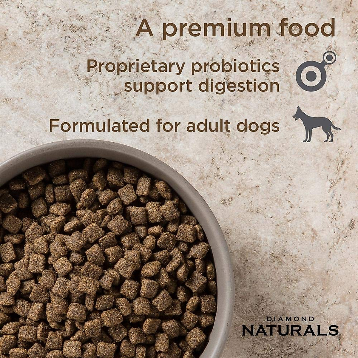 Diamond Naturals Adult Dry Dog Food Lamb Meal and Rice Formula Made with Lamb Protein, Probiotics and Essential Nutrients to Support Balanced and Overall Health 20LB