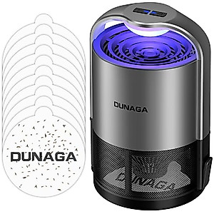 DUNAGA Fly Traps Indoor, Fruit Fly Traps, Gnat Traps, Mosquito Traps, Insect Traps Indoor with 10 Sticky Glue Boards, Grey (Gray)