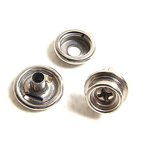 Snap Cap & Socket, 100% Stainless Steel w/ 1/2" Inch #8 Drill Point Self Drilling Screw Stud Select The Quantity You Need (50 of Each Piece)