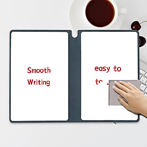 Dumanasen Dry Erase Whiteboard Notebook, 9.4"x6.6" Reusable White Board, Portable Desk Whiteboard for Meeting & Business, Perfect for School, Home, Office (Baby Pink)