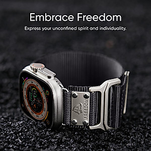 Suitisbest Sport Band Compatible for Apple Watch Ultra 2 Band/Apple Watch Ultra Band 49mm 45mm 44mm 42mm for Men, Ultra Wide Nylon Sport Strap Wristband for iWatch Ultra Series 9 8 7 6 5 4 3 SE