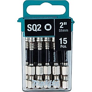 Makita E-01052 Impact XPS™ #2 Square 2" Power Bit, 15/pk