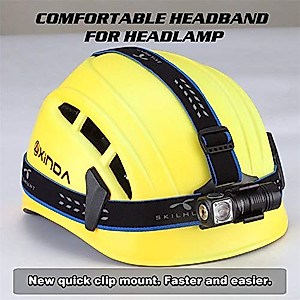 SKILHUNT Headlamp Flashlight -1000 Lumen, FloodLight H04 RC Mini Hi CRI, Compact EDC Waterproof LED Headlight for Outdoor Camping Tactical Emergency Hands-Free (H04 RC Mini High CRI + Battery)