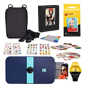 KODAK Smile Instant Print Digital Camera (Blue) Photography Scrapbook Kit