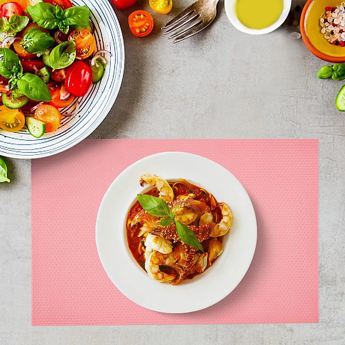 Elyum 12 Pcs Refrigerator Liners, Washable EVA Refrigerator Mats Fridge Shelf Liners Cuttable Fridge Mats for Drawer Table Shelves (3 Blue 3 Green 3 Pink 3 Transparent, 17.7 x 11.4 Inch)