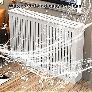 Radiator cover，White Modern Radiator Cover，Heating Cabinet Storage Shelf，MDF radiator covers，Easy to install, good air permeability, strong load-bearing capacity, covers pipes，for living room, bedroom