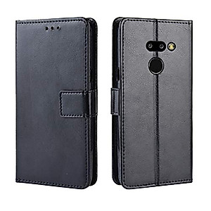 Aipyy LG V20 Mini Black Protection Wallet Case, [Card Slots] PU Leather Wallet Case Magnetic Stand Flip Case with Wrist Starp Cover for LG V20 Mini Black