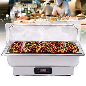 NG NOPTEG Chafing Dish Buffet Set, Electric Chafing Dish,Buffet Servers and Warmers Professional Chaffing Server Set Commercial Chafer for Catering Parties,Buffets,(110V 600W One-Tray)