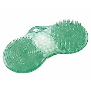 Soapy Soles Elite Foot Brush and Sole Mate Pumice Combo (Green) - At Home Spa Set includes Soapy Soles Elite and Sole Mate with Pumice Stone by Body & Sole