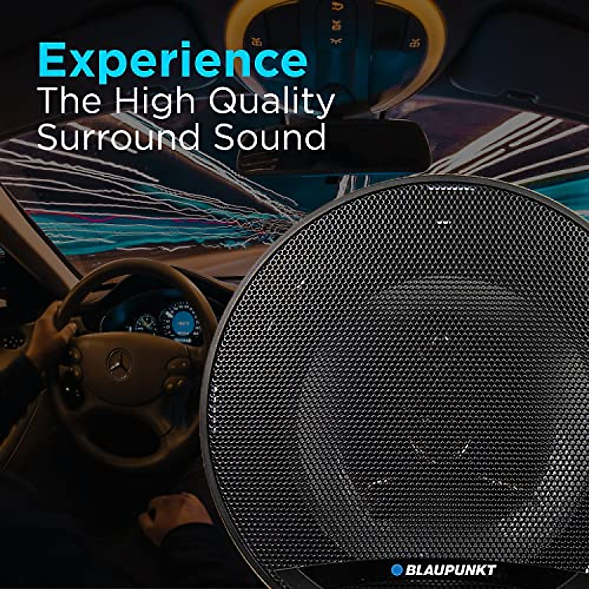 Blaupunkt GTX630 GTX Series GTX630 6.5-in. 300-Watt-Peak 3-Way Coaxial Speakers, Black