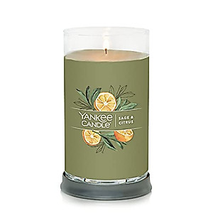 Yankee Candle Sage & Citrus Signature Medium Pillar Candle, 14.25oz