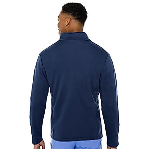 Med Couture Men's Bonded Fleece Jacket, Navy, Large