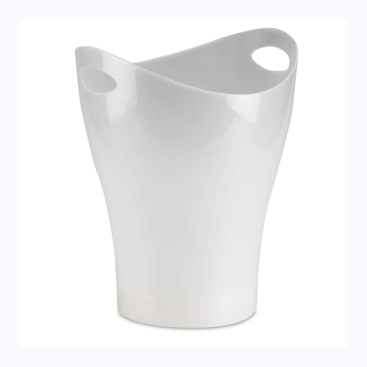 Umbra 082857-661 Garbino Small Trash/Waste Can – Polypropylene – Metallic White