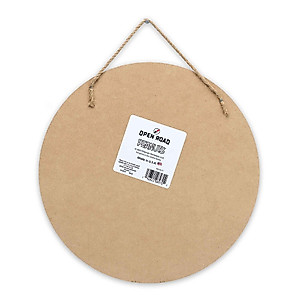 Open Road Brands Peanuts Snoopy Be Happy Round Hanging Wood Wall Decor - Fun Snoopy Sign for Home Decorating - Great Gift Idea