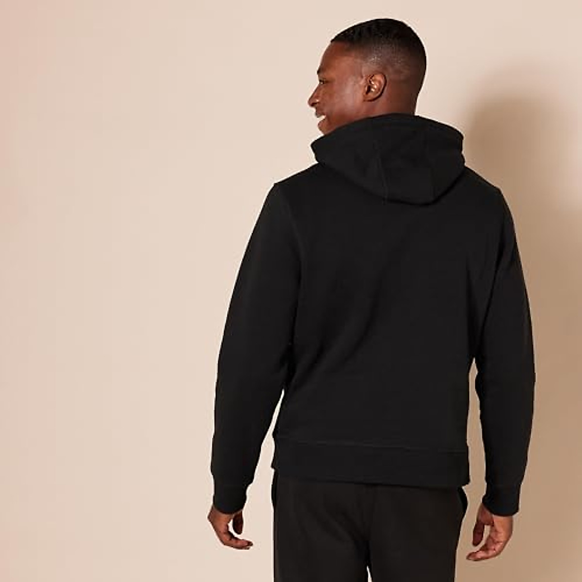 Amazon Essentials Men's Sweatshirt Hoodie, Black Heather, X-Large, Big & Tall Options Available