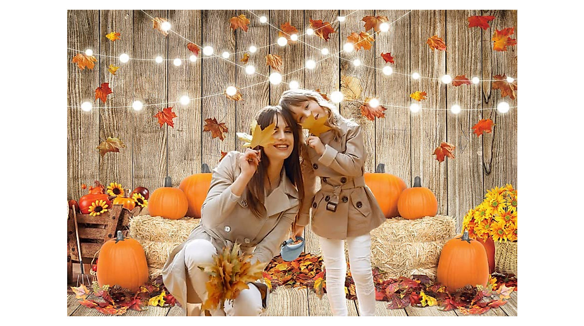 7x5ft Fall Backdrop for Thanksgiving & Halloween Events
