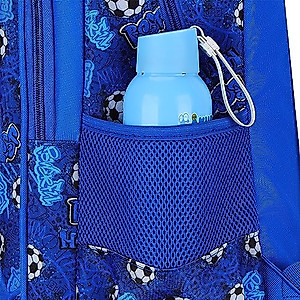 MYGOO Boys' Elementary School Backpack | Vineyard Collection | 17" Height 24L | Soccer Blue