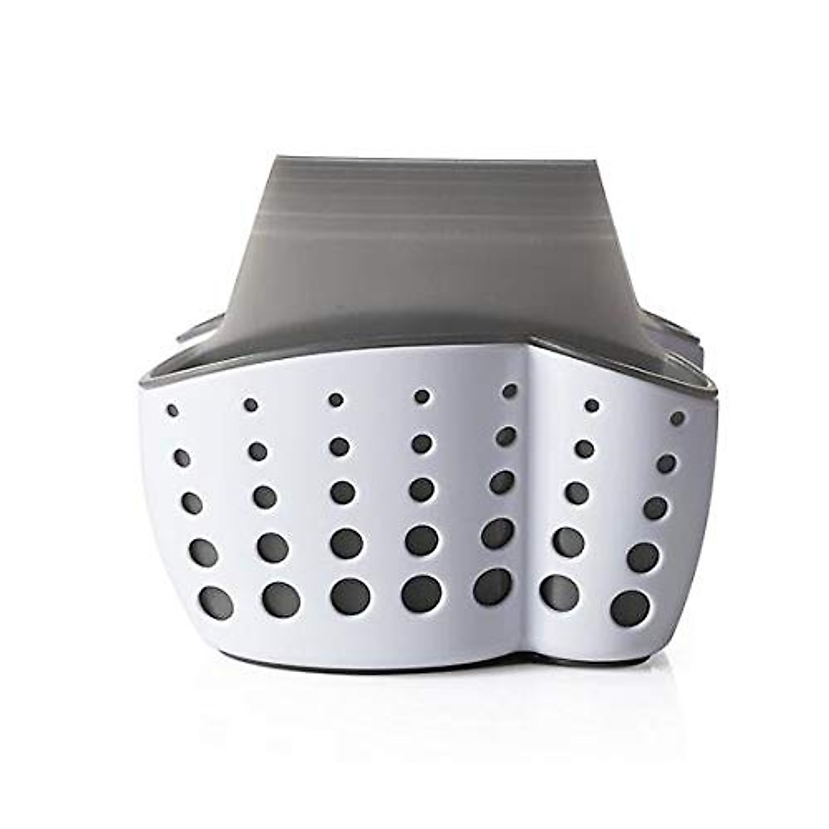 SEIDO Kitchen Sink Caddy Sponge Holder, 2-pack Saddle Sponge Caddy Organizer for Kitchen, Bathroom, Durable and Cute (White)