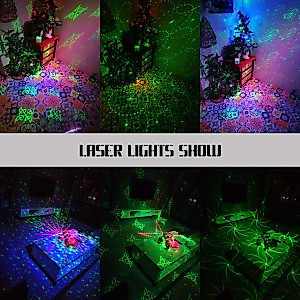 Laser Lights for Party - Laser Light Show Projector for Christmas Halloween, Disco Ball DJ Lights, Sound Activated Strobe Light Background Party Light Decor Glow Party Supplies