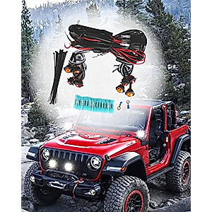 Turn Signal Rocker Switch UTV Turn Signal Kit with Turn Signal Rocker Switch Compatible with Golf Cart Can Am Cfmoto Pioneer Polaris Ranger RZR Street Legal Kit, Side by Side Turn Signal Light Kit