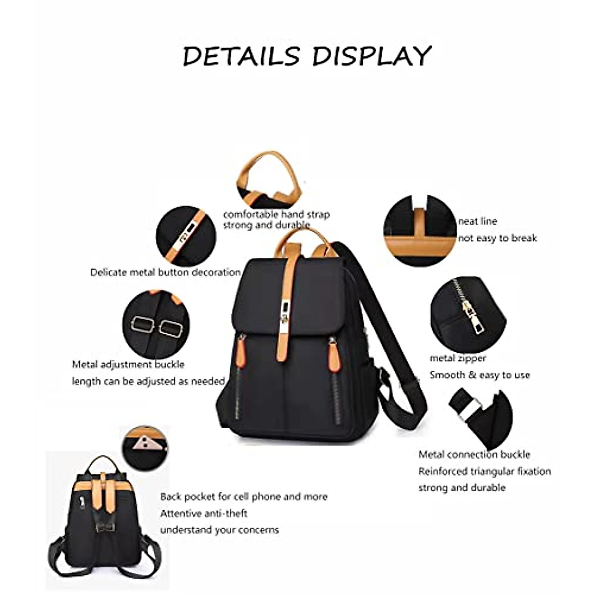 Women Backpack Purse Waterproof Nylon Anti-theft Rucksack Lightweight Shoulder Bag Travel Bag Handbag student bag Satchel Bag