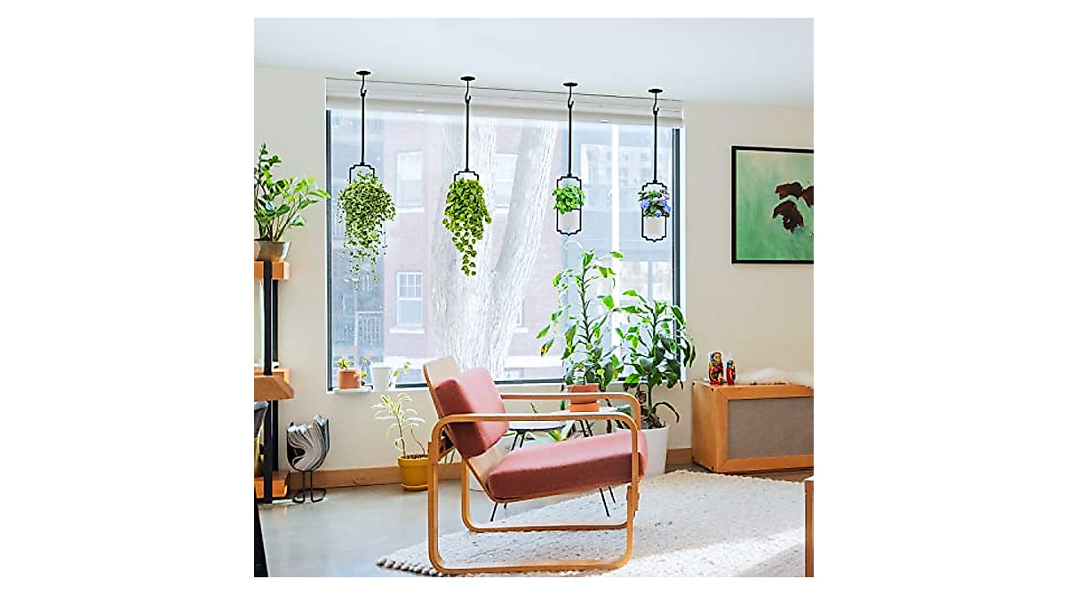 Autrucker Hanging Planters for Indoor Plants, Metal Wall and Ceiling ...