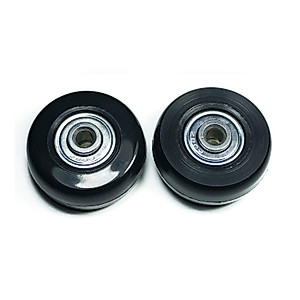 4 Wheels Wear-Resistant Mute Outer Diameter 2 inches Luggage Suitcase Replacement Wheels Rubber Swivel Caster Wheels Repair Kits (2 in x 0.7 in)