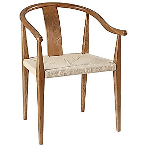 Amazon Brand – Stone & Beam Wishbone Dining Chair with Arms, 21.9"W, Ash Wood, Natural Finish