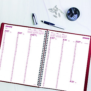 Brownline 2023 Essential Weekly Planner, Appointment Book, 12 Months, January to December, Twin-Wire Binding, 11" x 8.5", Red (CB950.RED-23)