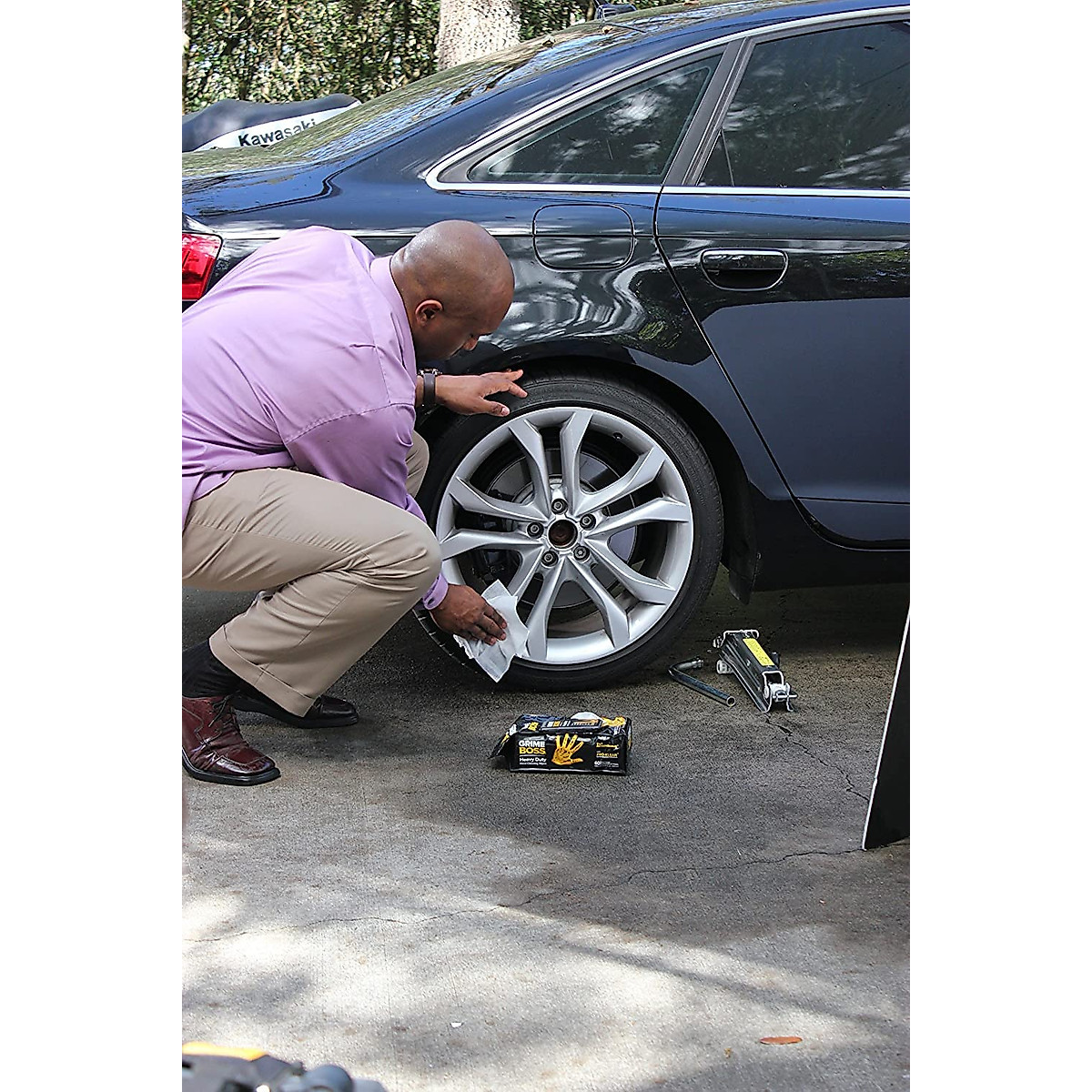 Grime Boss Car Cleaning Auto Kit | Features Heavy Duty Hand & Surface Wipes, Microfiber Cloths, and Glass & Mirror Wipes