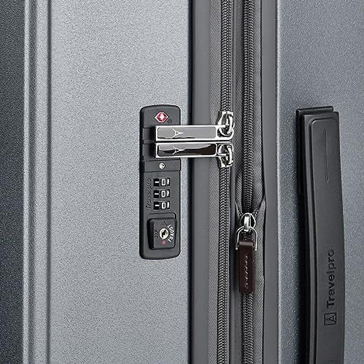 Travelpro Platinum Elite Hardside Expandable Spinner Wheel Luggage TSA Lock Hard Shell Polycarbonate Suitcase, Vintage Grey, Checked Medium 25-Inch