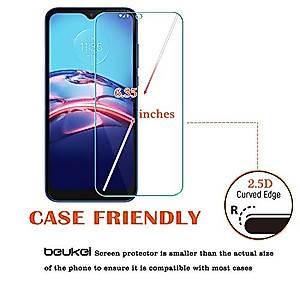 beukei (3 Pack) for Compatible Motorola Moto E (2020) Screen Protector Tempered Glass, Anti Scratch, Bubble Free