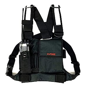 X-FIRE® Single Radio Chest Rig Harness w/Tool Pockets and 3m Reflective