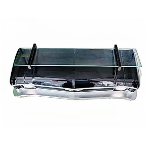 Chevrolet Nova SS Floating Wall Shelf, Black, 19.3x6.3x6.9 inches, Tempered Glass, Battery Powered LED Headlights, Chevy Enthusiast Gift, Gifts Idea, Car Lover's Decor, Nova Collector