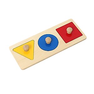Montessori Puzzles for 1 Year Old Wooden Geometric Shape Puzzle Early Sensorial Development Toy Preschool Supplies First Puzzle for Kids Toddler