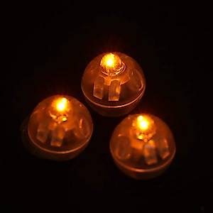 Duokon 100Pcs/lot Round Led Ball Lamps Balloon Lights Lern Christmas Wedding Party Decor (Yellow)