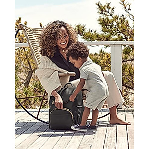 Skip Hop Diaper Bag Backpack: Evermore, Multi-Function Baby Travel Bag 6 in 1, Black